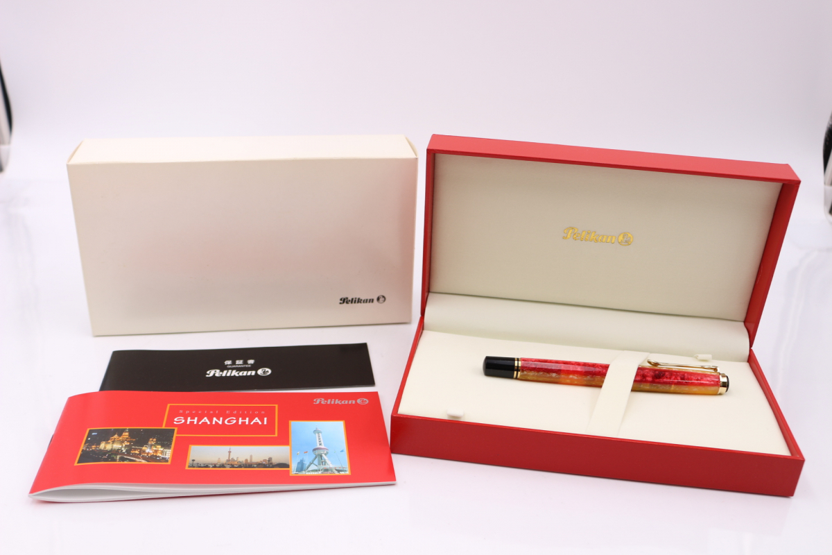 行董 Pelikan ペリカン ローラーボール ローラーペン 都市シリーズ R620 上海 SHANGHAI 箱付き 芯付属無し 保管品 ...