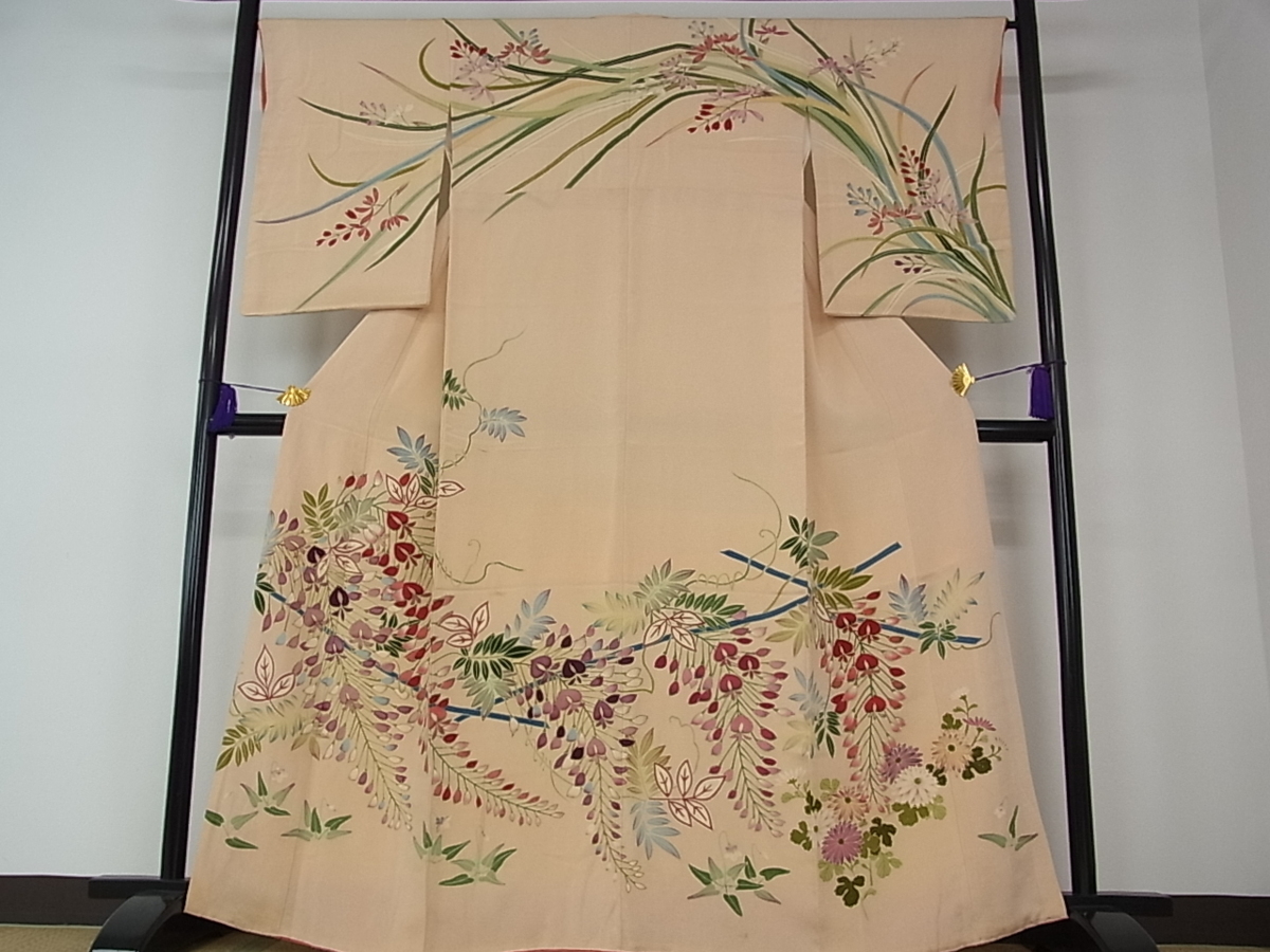 花美人着物 訪問着 藤花文 金彩 逸品 wb1357(仕立て上がり)｜売買されたオークション情報、yahooの商品情報をアーカイブ公開 ...