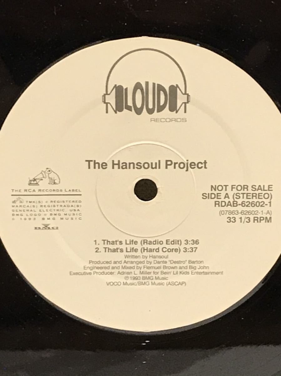 12inch The Hansoul Project / That's Life b/w For The Niggas Jazzy ミドル ...