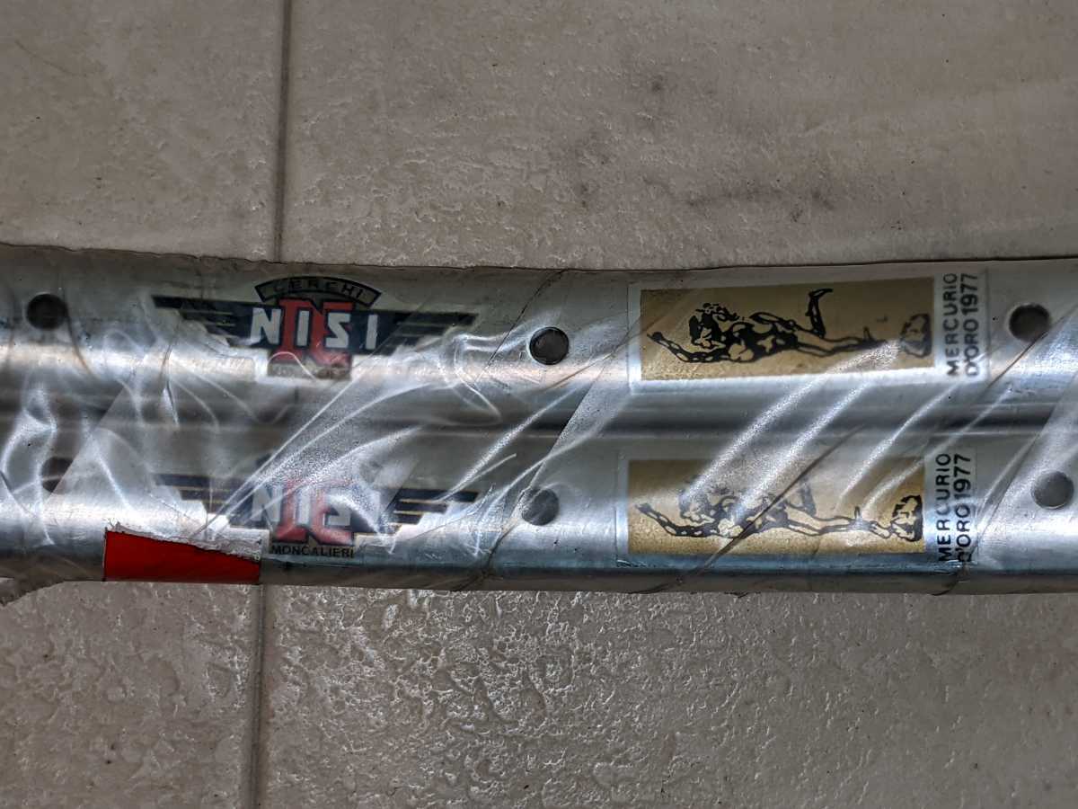 NISI COUNTACH ニジー カウンタック 32H チューブラー リム アルミシルバー 2本セット760g 1セットのみ DE ROSA COLNAGO ROSSIN MASI ...