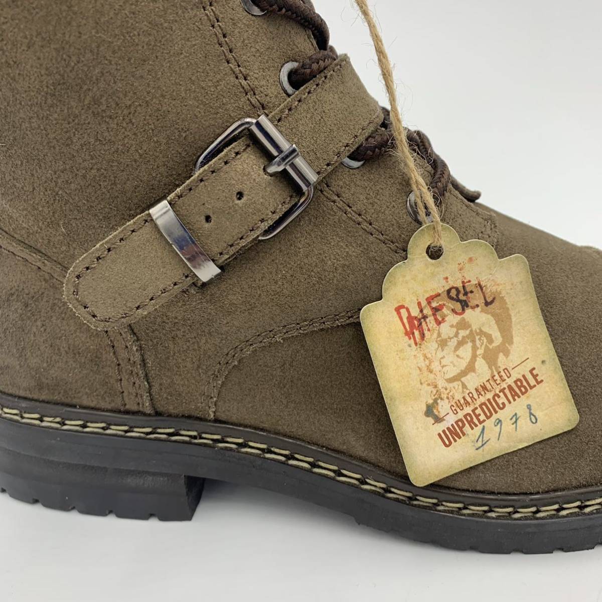 C / モデル 洗練されたデザイン DIESEL ディーゼル RN93243 サイドZIP スエードレザー ブーツ SIZE:43 27 ...