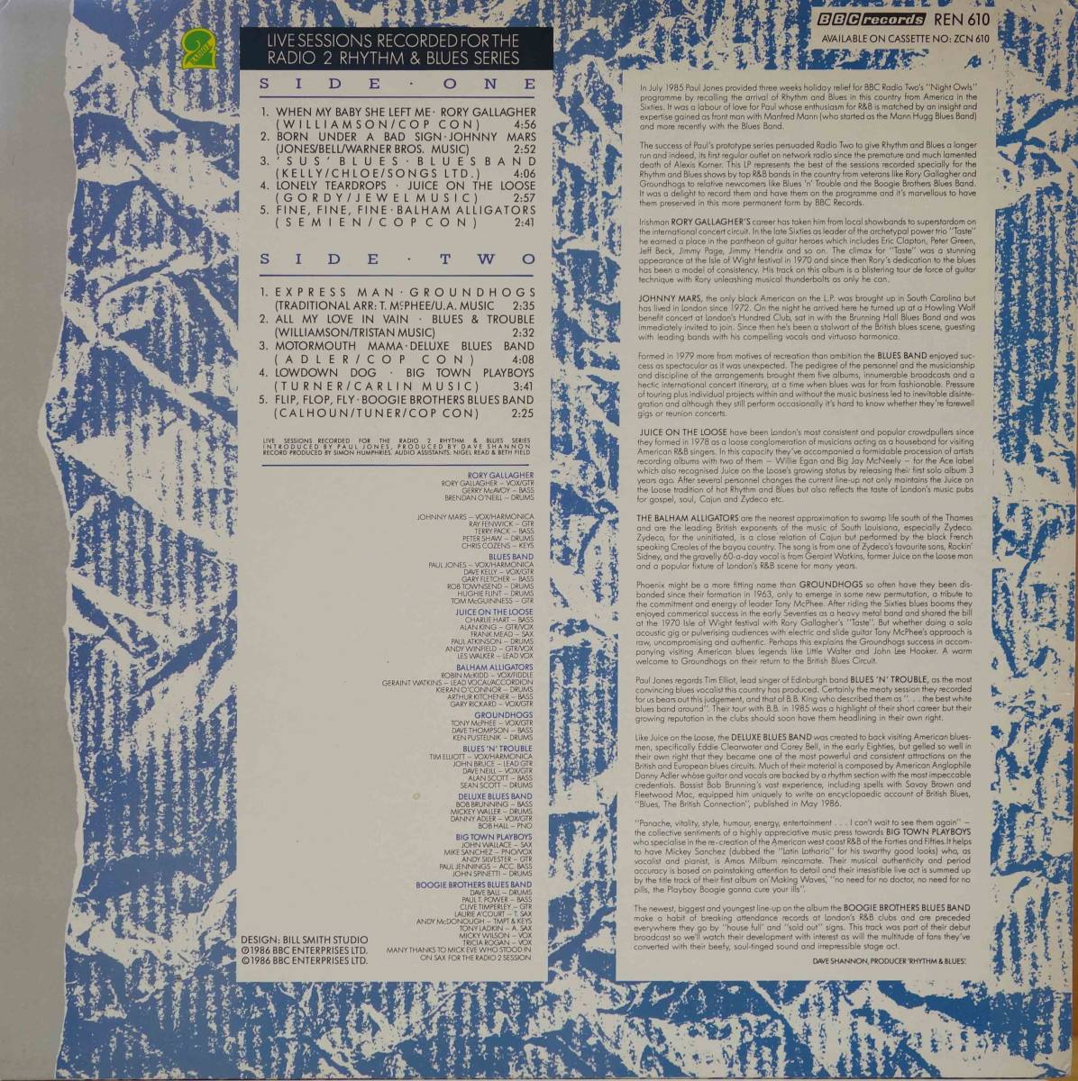 BLUES LP：BLUES ON 2／V.A. Rory Gallagher Deluxe Blues Band Balham ...