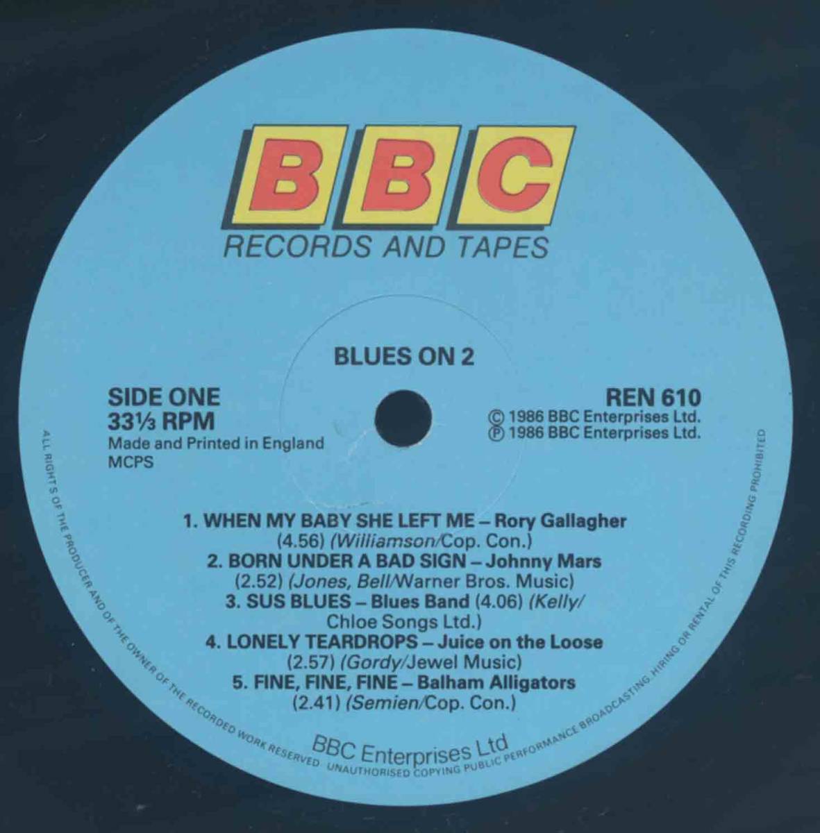 BLUES LP：BLUES ON 2／V.A. Rory Gallagher Deluxe Blues Band Balham ...