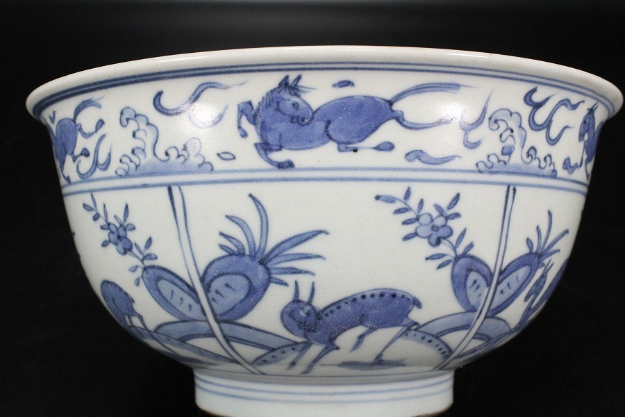 金閣 中国美術 青華 鹿馬紋鉢 φ22cm 萬暦年製 旧家蔵出 HA269(明)｜売買されたオークション情報、yahooの商品情報をアーカイブ ...