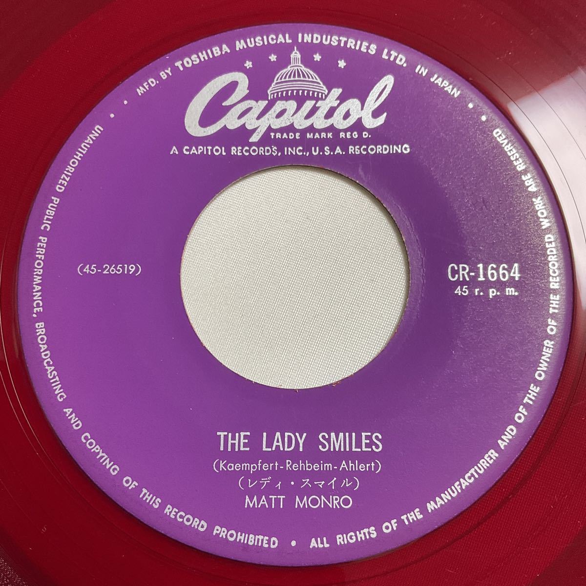 サントラ / さらばベルリンの灯 / マット モンロー / 7inch レコード / EP / CR-1664 / 赤盤 / MATT MONRO(ドラマ)｜売買されたオークション情報 ...