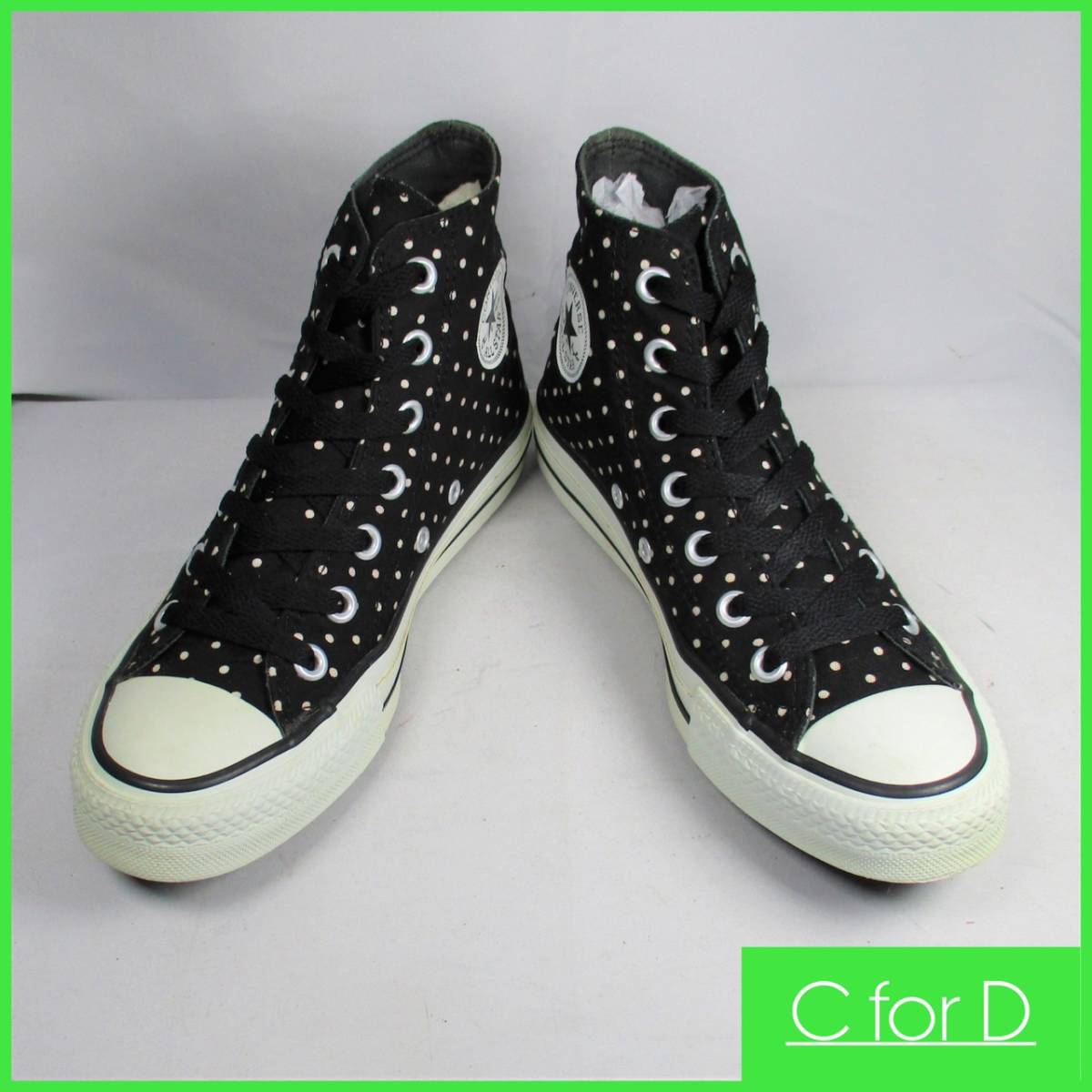 CONVERSE 23.0cm ハイカットスニーカー コンバース オールスター レディース BKP HI ドット 黒 ブラック 7ホールシューズ S332(23.0cm)｜売買された ...