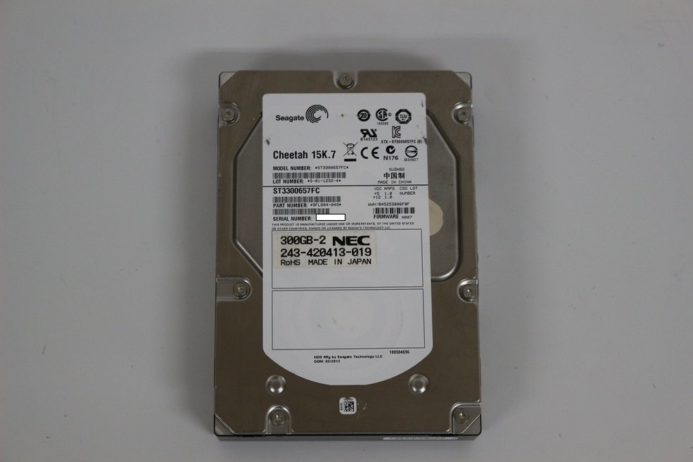 Seagate ST3300657FC SCSI Cheetah 15K.7 RPM HDD 300GB 3.5インチ(SCSI)｜売買された ...
