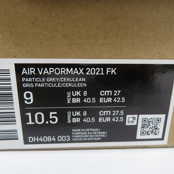 NIKE/ナイキ AIR VAPORMAX 2021 FK/エアヴェイパー マックス フライニット DH4084-003/27 /080(27 ...