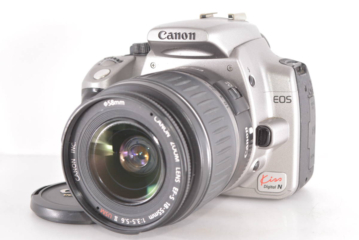 キヤノン Canon EOS Kiss Digital N + EF-S 18-55mm F3.5-5.6 II USM #h3921y5 ...