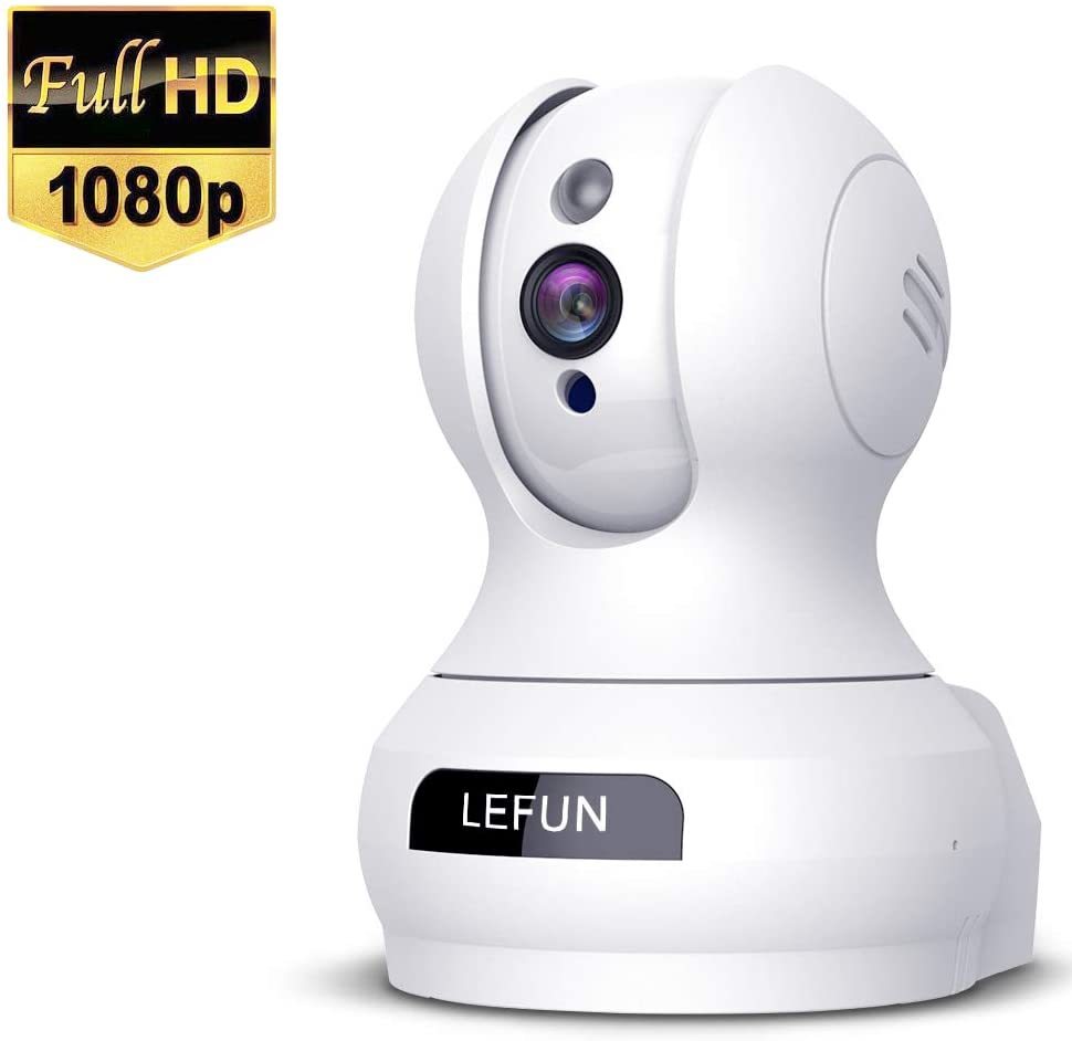 Lefun ネットワークカメラ1080P 200万画素 ベビーモニター IP監視防犯カメラ 高解像度 無線ワイヤレス屋内カメラ 双方向通話 ...