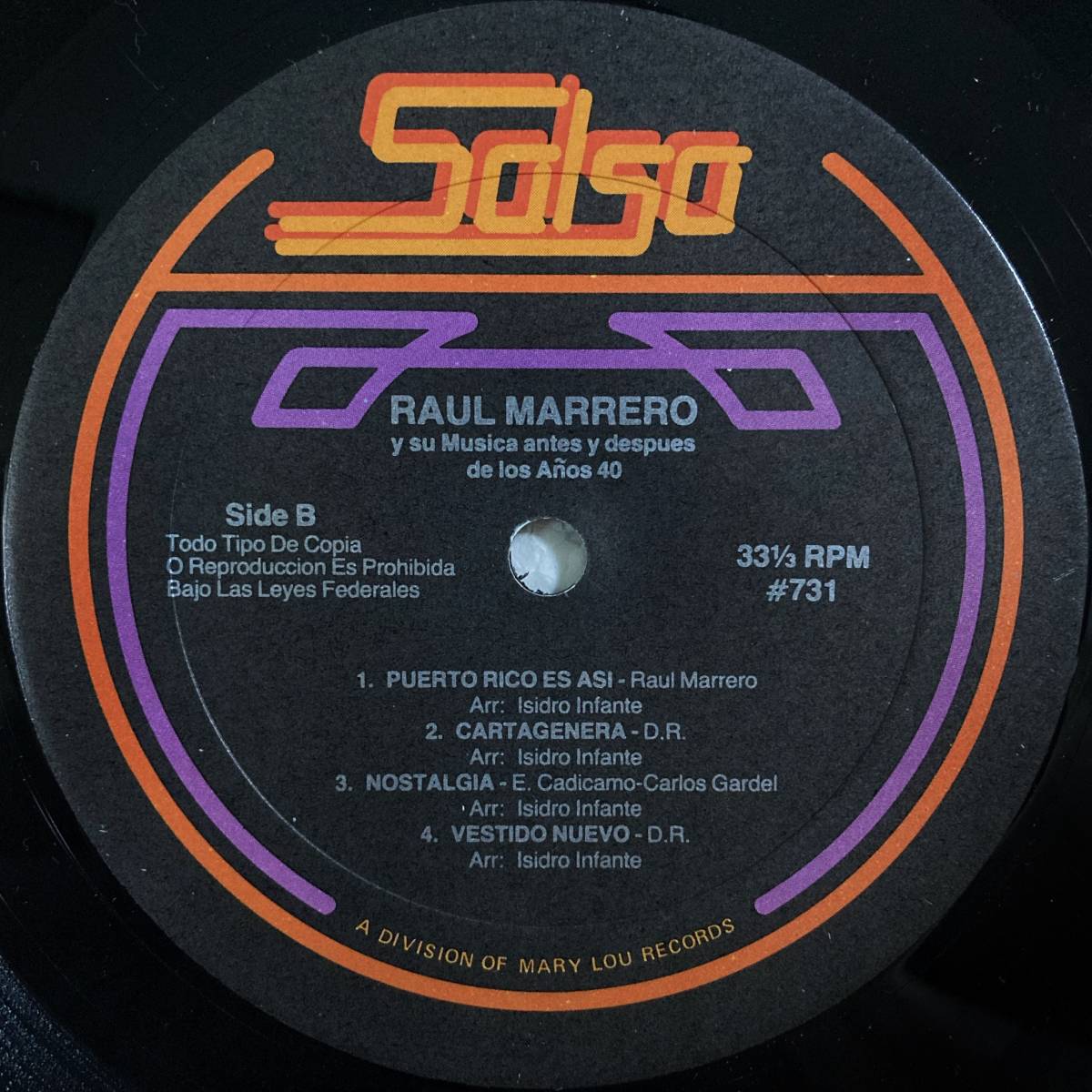 試聴 NYサルサマイナー盤 RAUL MARRERO Y SU MUSICA ANTES Y DESPUES DE LOS ANOS 40 ...