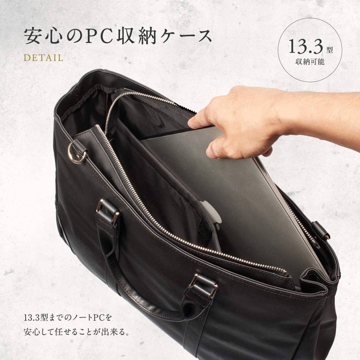 GLEVIO グレヴィオ ビジネスバッグ ビジネストートバッグ 大容量 自立 メンズ B4(ブリーフケース、書類かばん)｜売買された ...