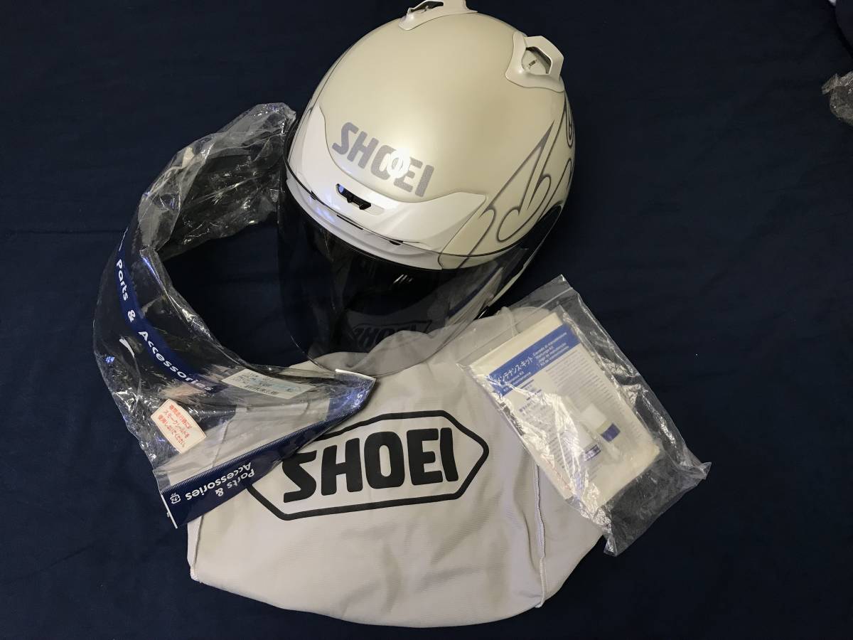 SHOEI J-FORCEⅡ JACK ショウエイ J - FORCE 2 ジャック 白 Lサイズ／収納袋／クリア スモークシールド ...