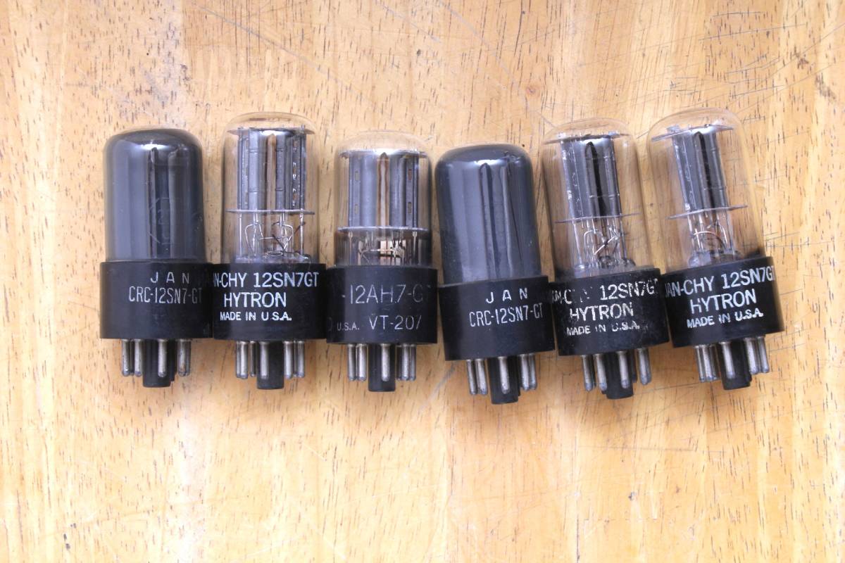 真空管 6点セット KEN-RAD ＆ CRC-12SN7-GT ＆ 12AH7-GT オーディオ パーツ 修理 補修 整備 7/26-19 ...