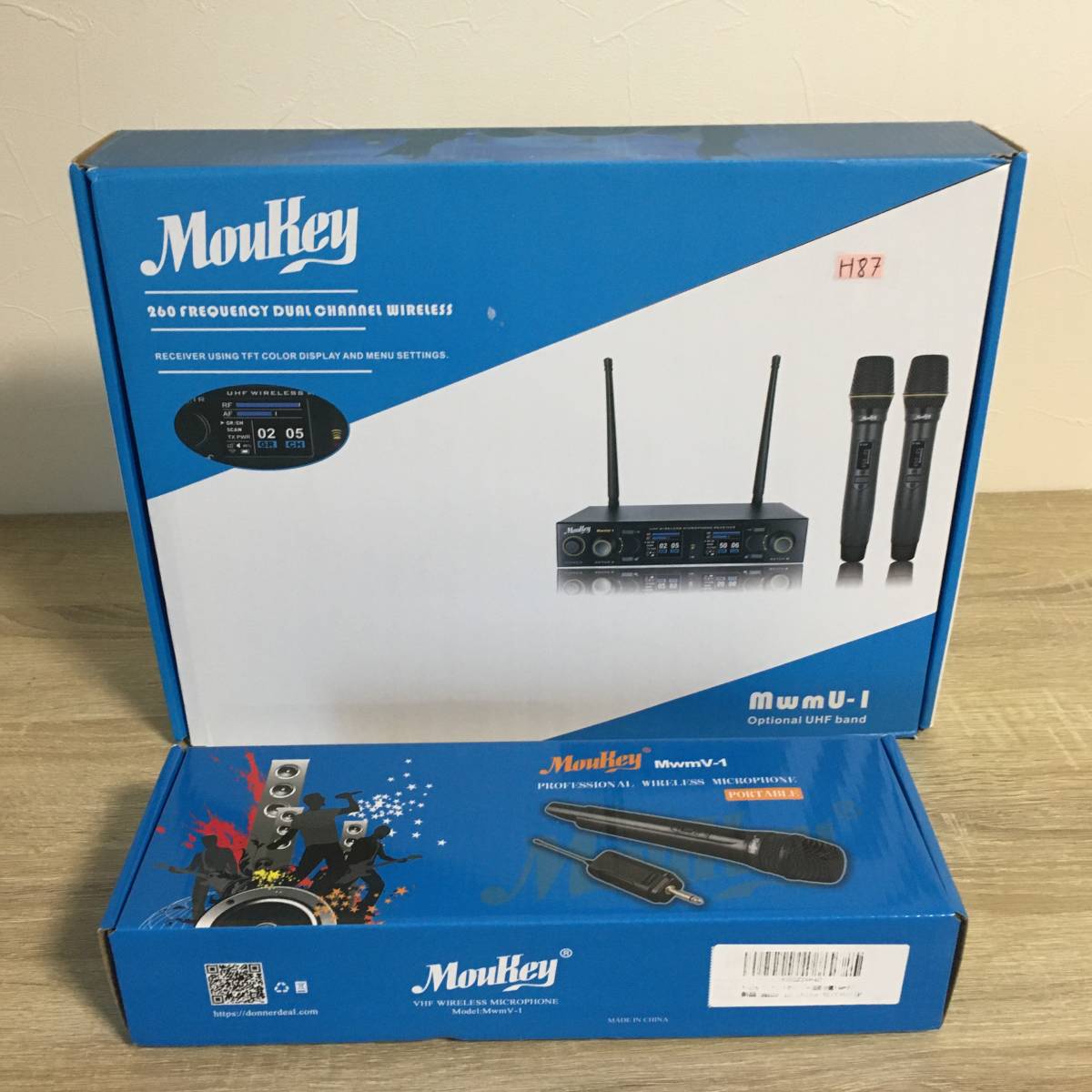 Moukeyワイヤレスマイク 260チャンネルデュアルハンドヘルドダイナミックカラオケマイク h87(カラオケ機器)｜売買されたオークション ...