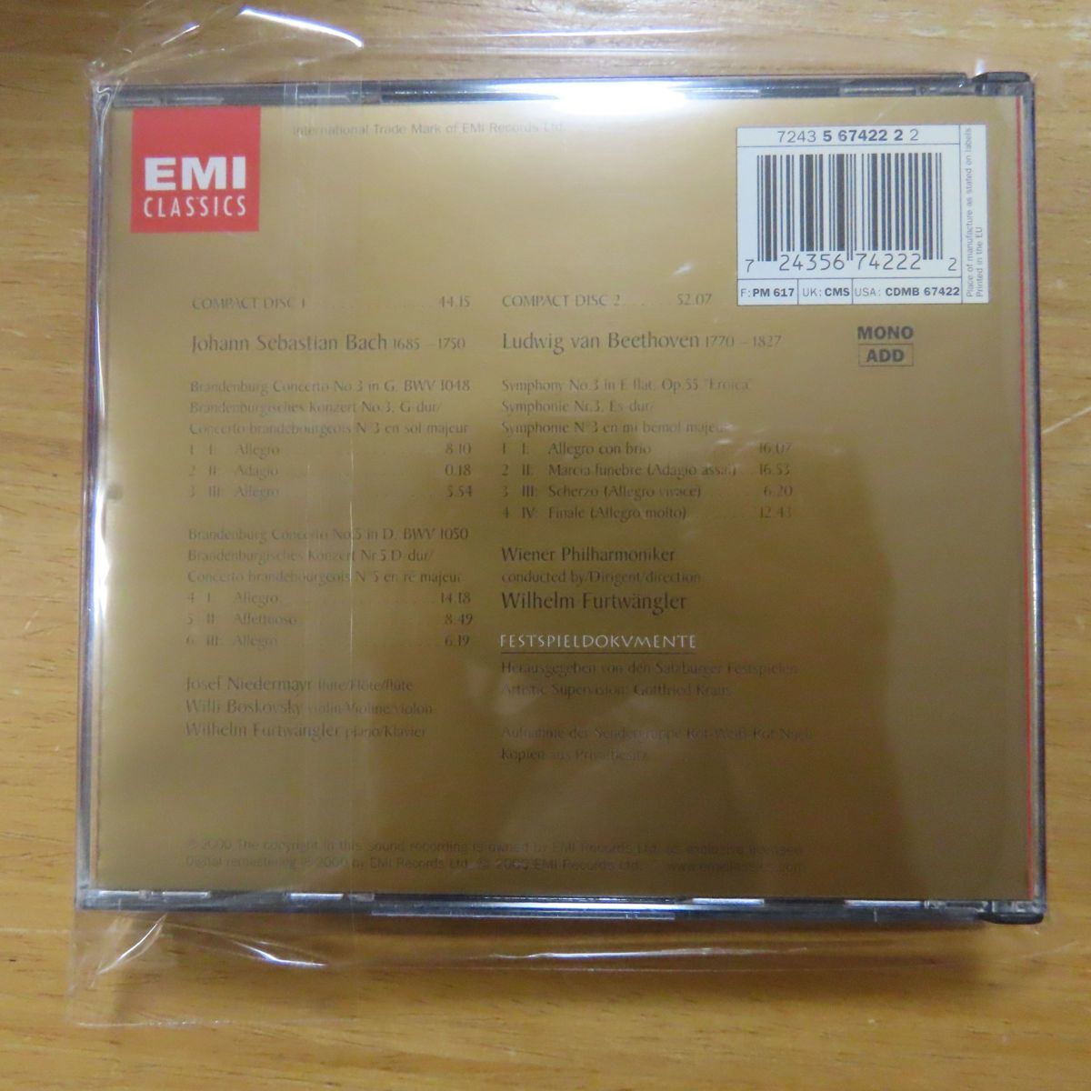 724356742222; 2CD フルトヴェングラー / BACH:BEETHOVEN(その他)｜売買されたオークション情報、yahooの商品情報をアーカイブ公開 - オークファン ...