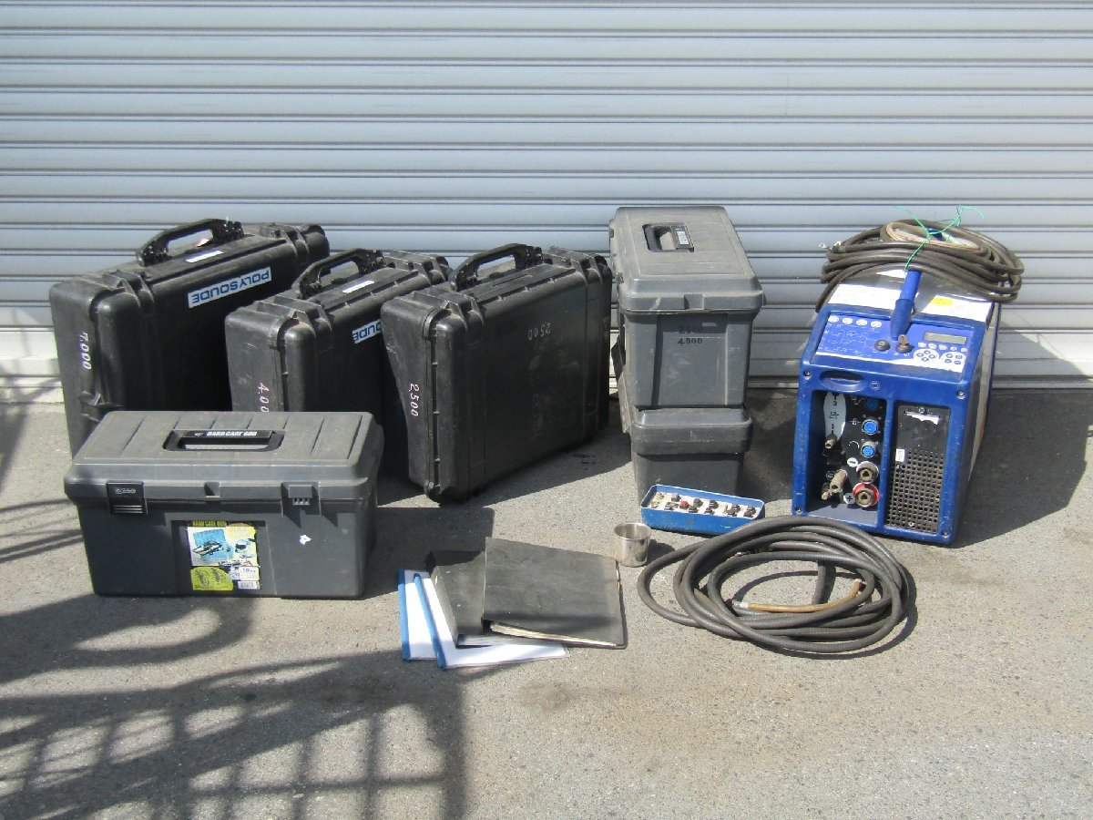 現状品 独逸機械貿易 POLYSOUDE ポリスード TIG 自動溶接機 溶接電源 PS164 クローズドチャンバー溶接ヘッド3種セット ...