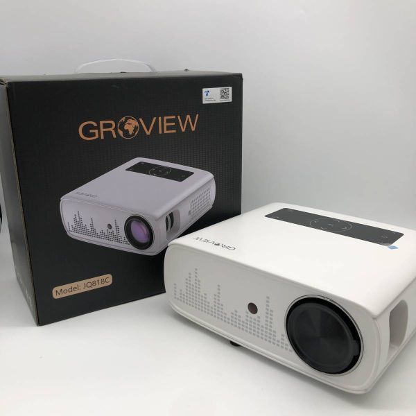 GROVIEW プロジェクター JQ818C AM-740 Bluetooth5.0 ワイヤレス接続 スマホ対応 ホームシアター 台形補正 ...