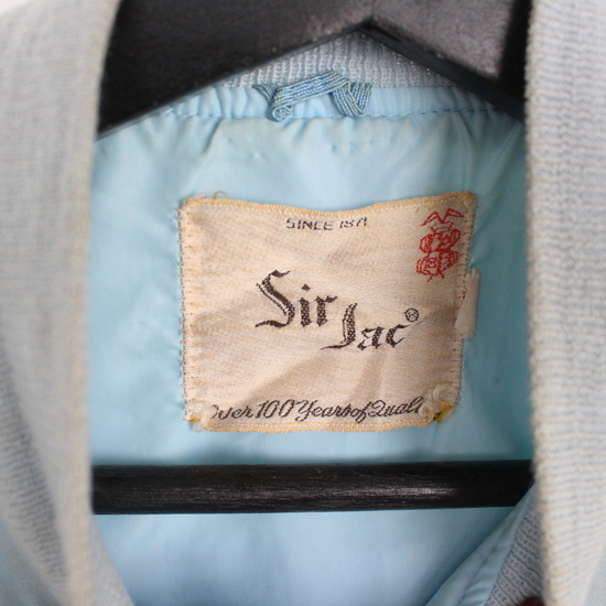 C463 60sビンテージ SIRJAC ダービージャケット 1960年代製 表記36サイズ ブルー アメカジ アンティーク ストリート 無地 ...