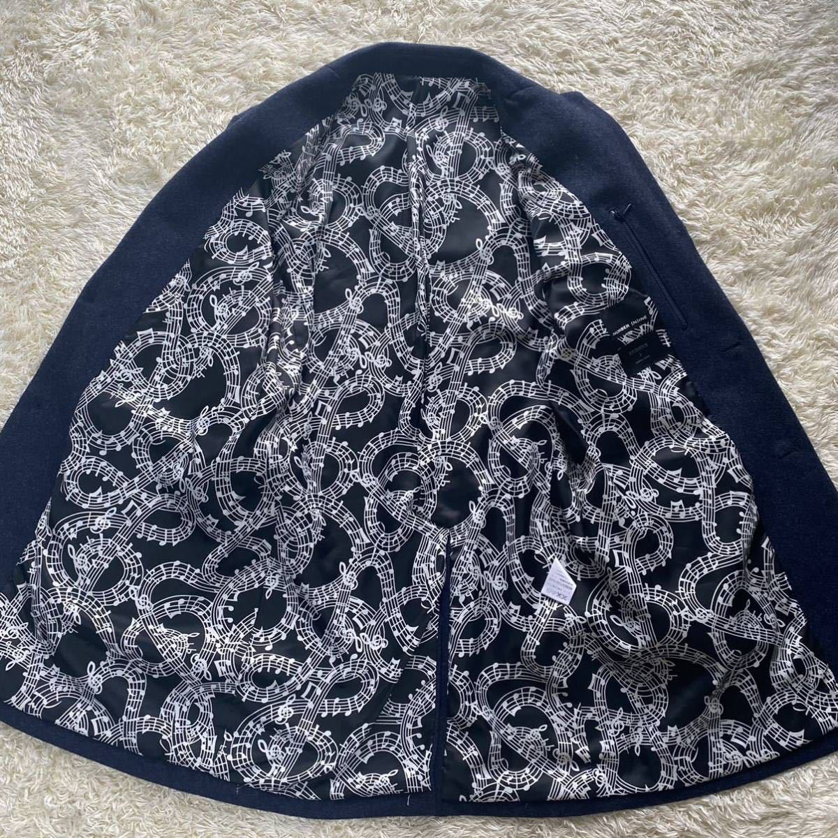 極 ナンバーナイン × STUDIOUS別注 最高峰のカシミヤ素材 NUMBER NINE 裏音符柄 チェスターコート M位 ネイビー 紺色(Mサイズ)｜売買されたオークション情報、yahoo ...