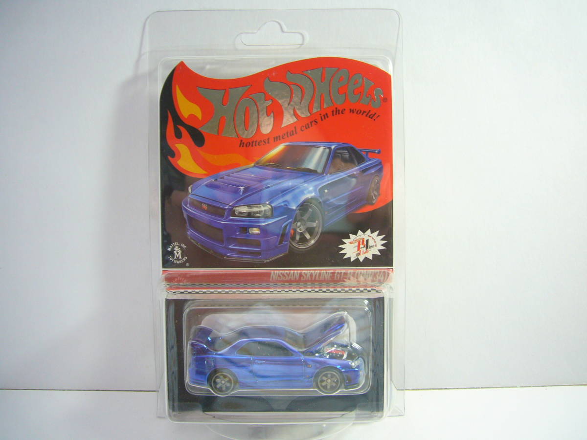 HOT WHEELS RLC限定 NISSAN SKYLINE GT-R BNR34 BLUE スカイライン R34 レッドラインクラブ ...