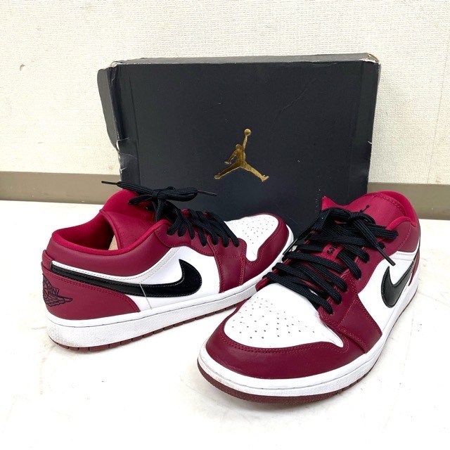 NIKE ナイキ AIR JORDAN 1 エアジョーダン LOW NOBLE RED 553558-604 ノーブルレッド 28.5cm ...