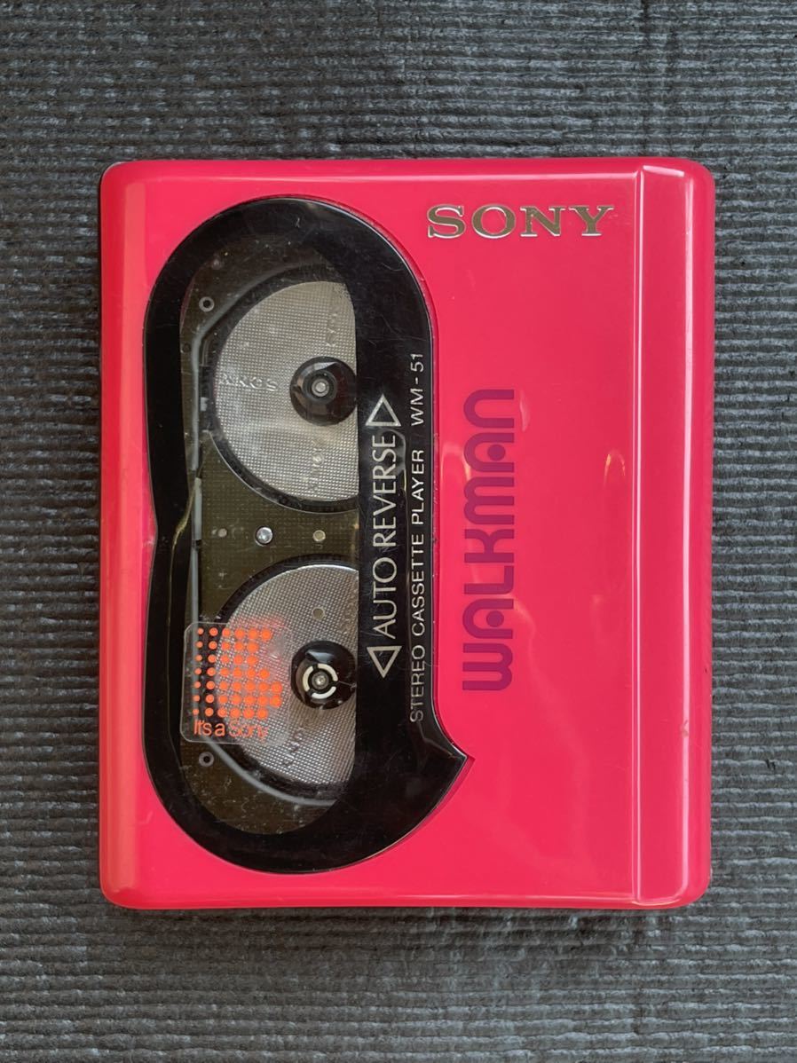 1円スタート SONY ソニー WALKMAN カセットウォークマン WM-51 赤 品(再生専用)｜売買されたオークション情報、yahooの ...