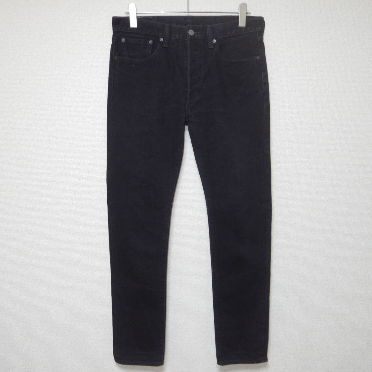 Levi's リーバイス 501S スキニー ブラック デニム パンツ w32 黒 34268-0000 ストレッチ ボタンフライ ジーンズ ...