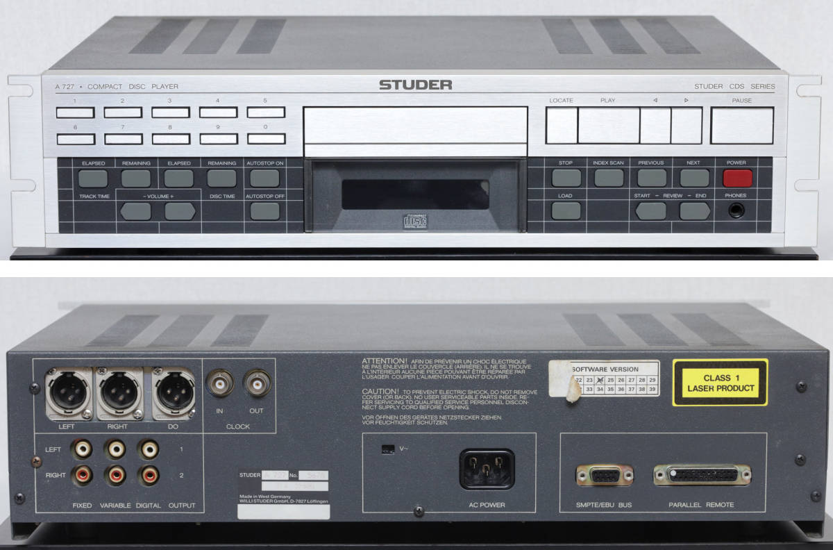 STUDER A727 通電確認済み トレイ開閉OK 読み込みNG スイングアームメカ CDM-1採用 スチューダー(一般)｜売買された ...