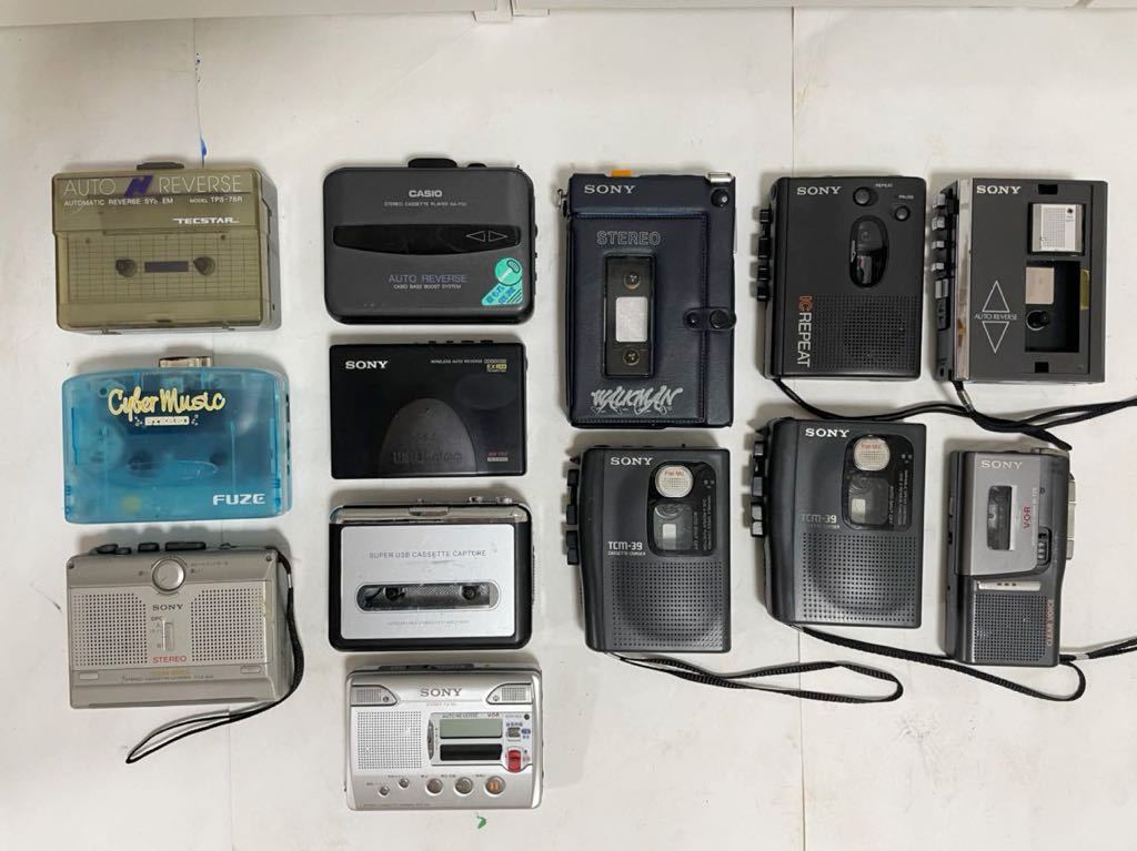 ステレオカセットプレイヤー大量TECSTAR TPS-78R SONY TCS-600 CASIO NA-P30 WM-F507 TCS ...