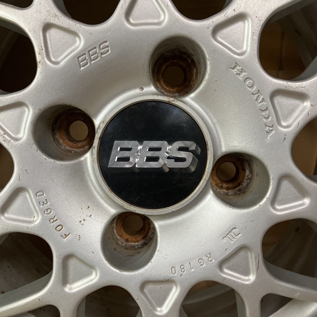 BBS RG180 15×6J+55 114.3 4H 鍛造 当時物 FORGED 185/55 A-043ヨコハマタイヤ付 2本 絶版 ...