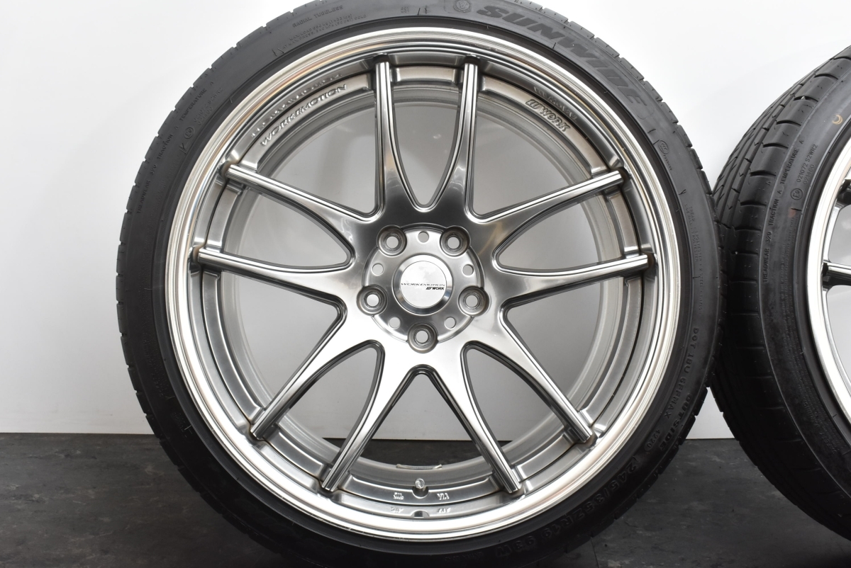 2ピース 深リム WORK EMOTION CR2P 19in 9.5J +33 PCD114.3 サンワイド RS-ONE 245 ...