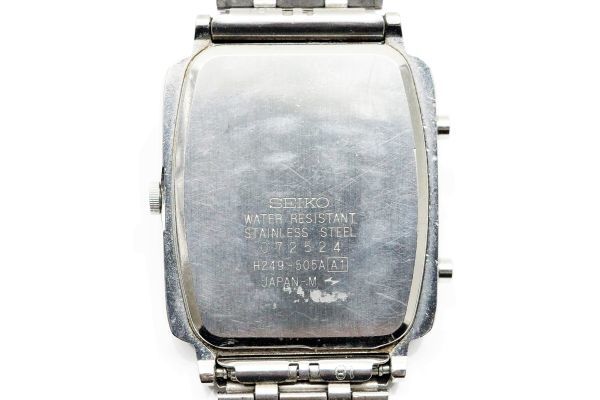 819 SEIKO QUARTZ ANALOG-DIGITAL H249-505A セイコー アナデジ 黒文字盤 亀戸 QZ メンズ 腕時計 ...