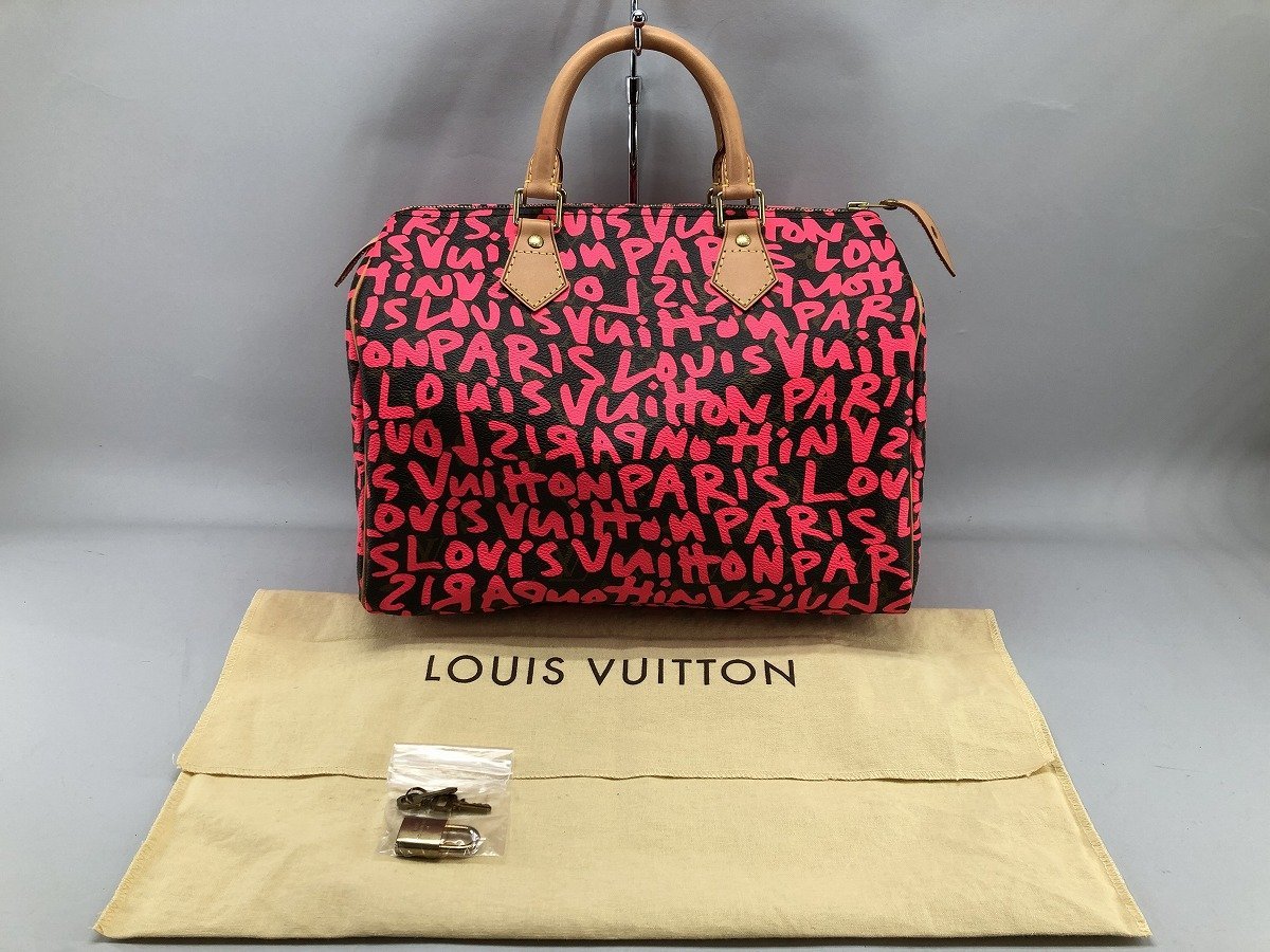 LOUIS VUITTON ルイ ヴィトン モノグラムグラフティ スピーディ30 カデナ付 良品 326186(ボストンバッグ)｜売買されたオークション情報、yahooの商品情報をアーカイブ ...