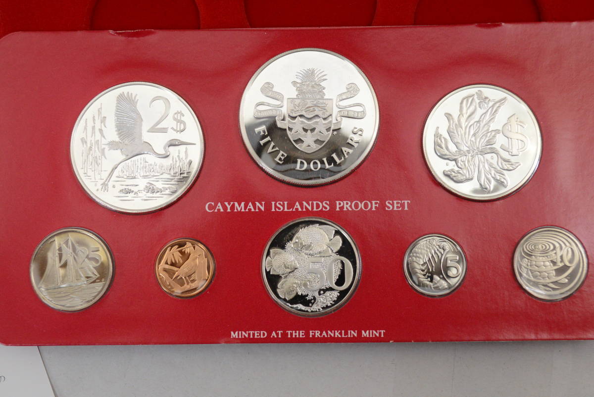 1979年度 カイマン諸島 プルーフ通貨 SV925 白銅 青銅 CAYMAN ISLANDS PROOF SET アンティーク 骨董(北 ...