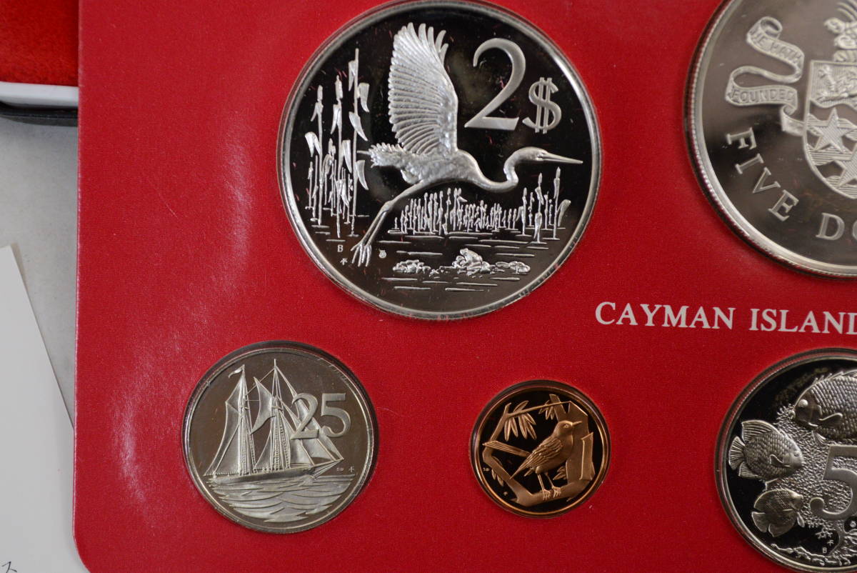 1979年度 カイマン諸島 プルーフ通貨 SV925 白銅 青銅 CAYMAN ISLANDS PROOF SET アンティーク 骨董(北 ...