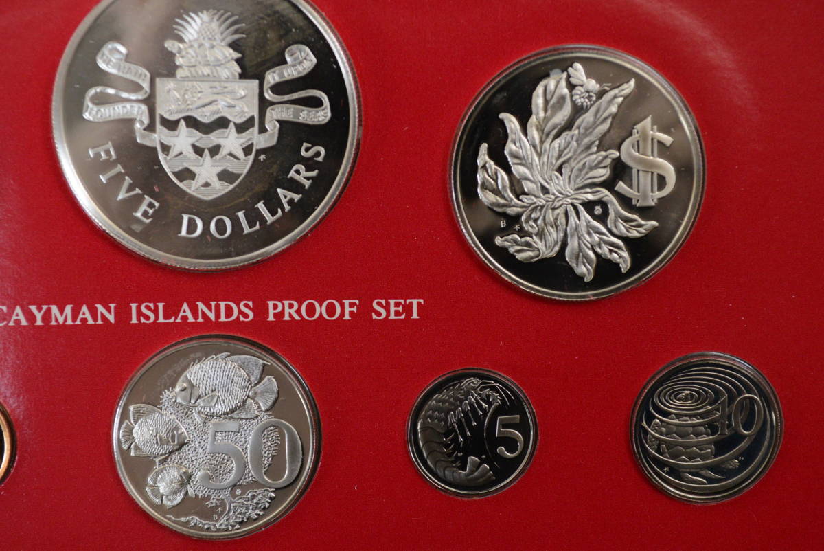 1979年度 カイマン諸島 プルーフ通貨 SV925 白銅 青銅 CAYMAN ISLANDS PROOF SET アンティーク 骨董(北 ...