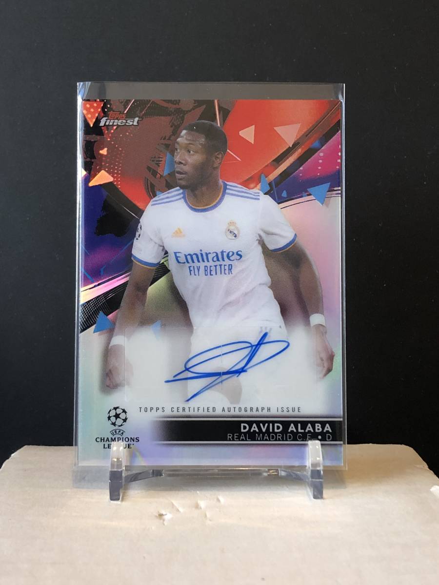 DAVID ALABA REAL MADRID 2021-22 TOPPS FINEST UEFA CHAMPIONS LEAGUE AUTO ...