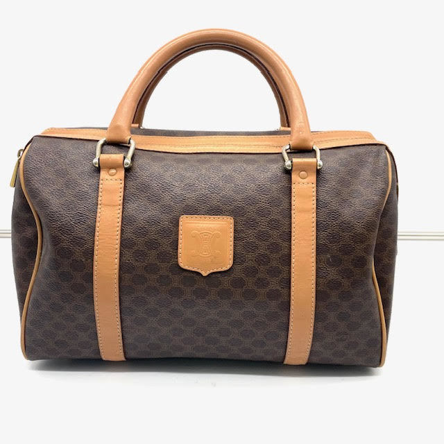 仙22 CELINE セリーヌ M16 1 ボストンバッグ ハンドバッグ マカダム ブラゾン レディース コレクション ハイブランド(ボストン ...