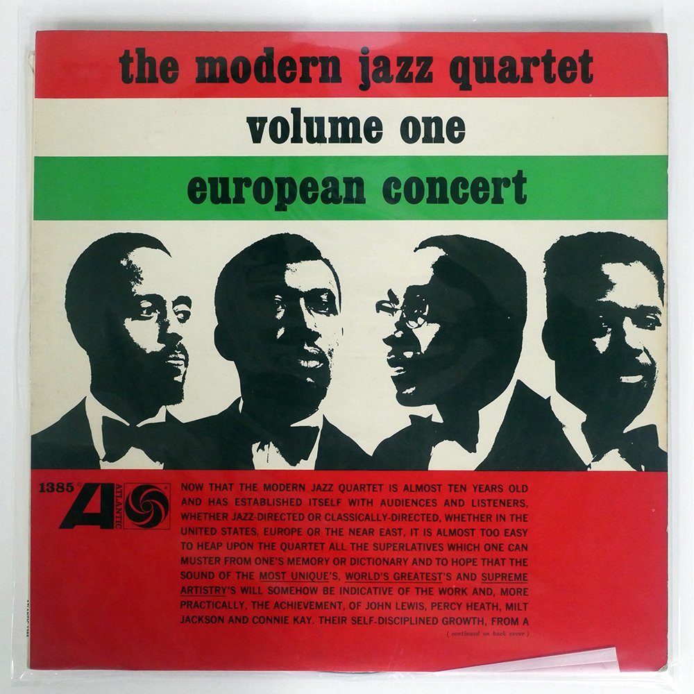 MODERN JAZZ QUARTET/EUROPEAN CONCERT: VOLUME ONE/ATLANTIC 1385(ジャズ一般 ...