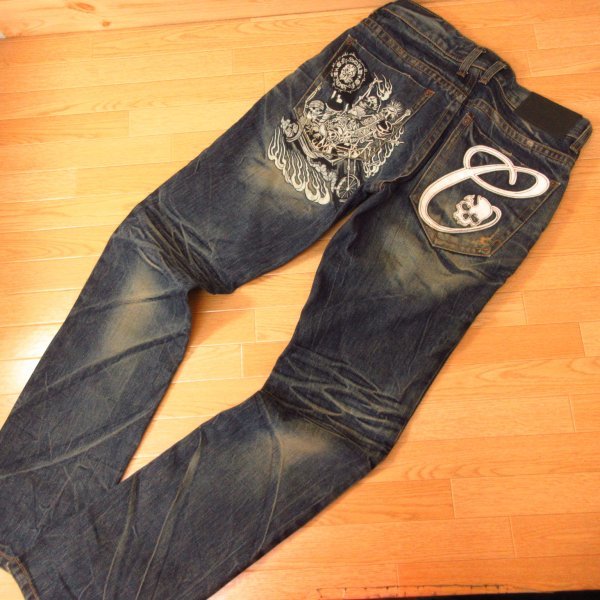 CLOUD72 クラウド72 デニムパンツ テーパード ジーンズ スカル刺繍 ダメージ加工 メンズ 紺 W30 P97969(W30～)｜売買されたオークション情報、yahooの商品情報を ...