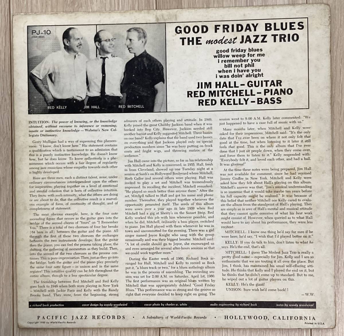 US-ORIGINAL PACIFIC黒銀帯 MONO DG / GOOD FRIDAY BLUES / JIM HALL / PACIFIC ...
