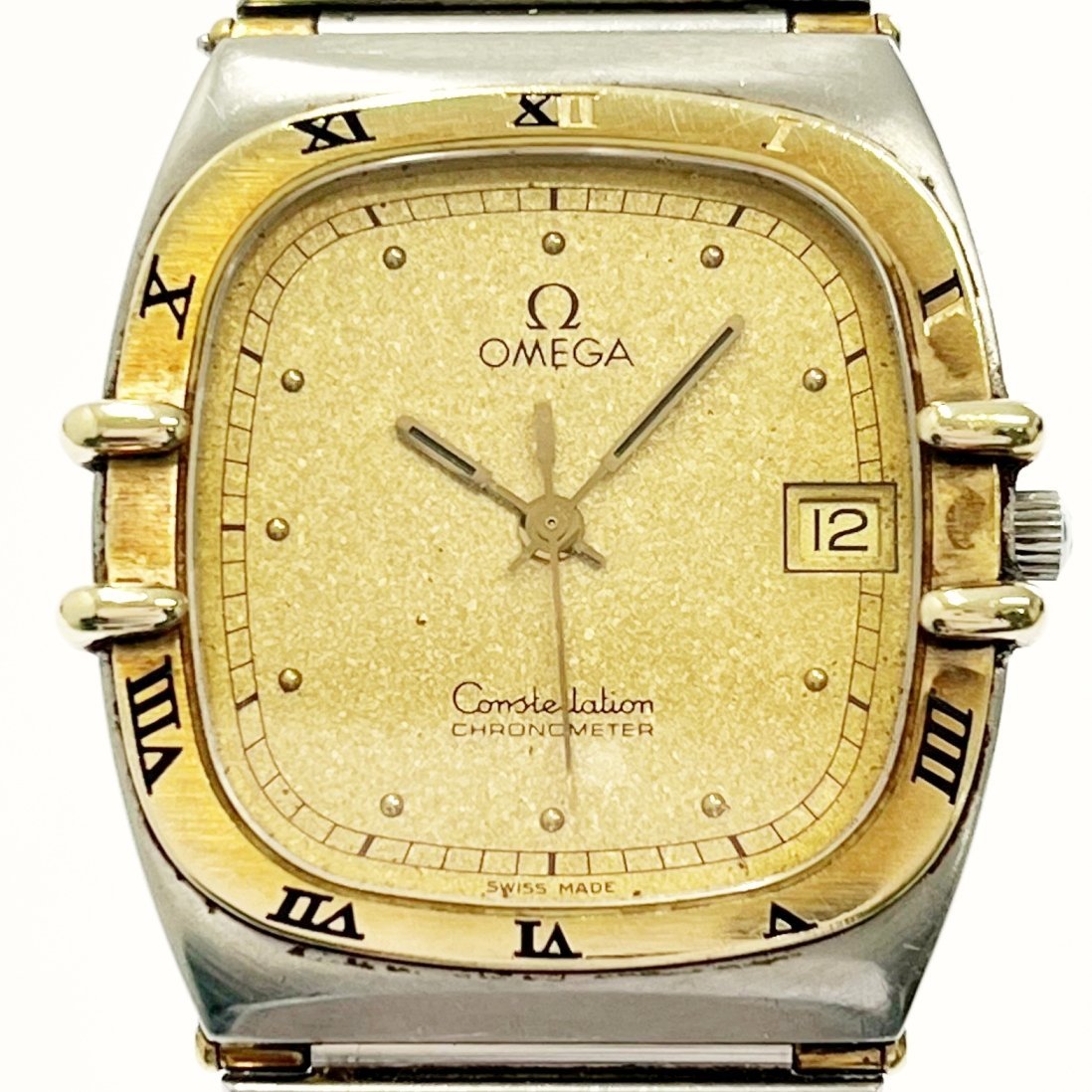 OMEGA オメガ コンステレーション SS/GP スクエアフェイス クオーツ メンズ 146793 腕時計(コンステレーション)｜売買されたオークション情報、yahooの商品情報をアーカイブ ...
