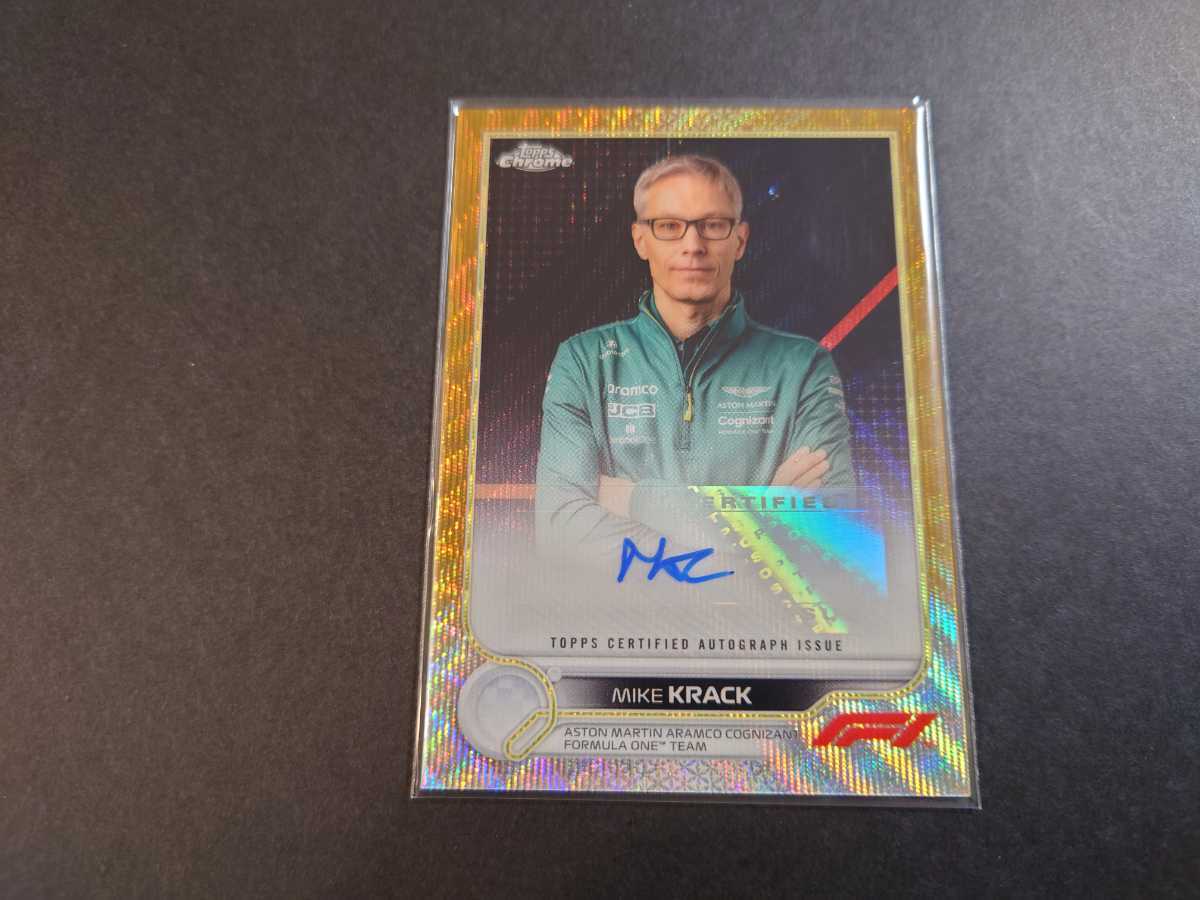 2022 Topps Chrome Formula 1 HOBBY MIKE KRACK Gold Wave Refractor /50 1: ...