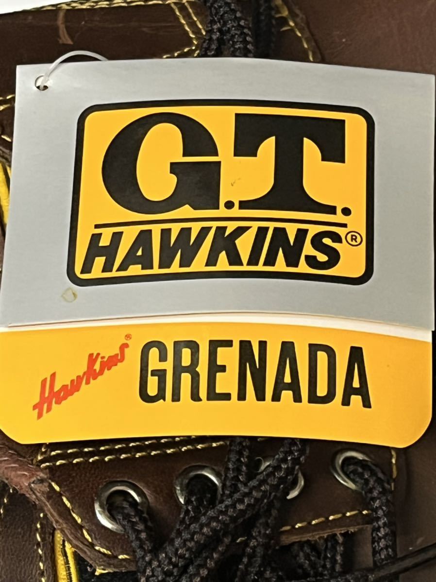GT HAWKINS ブーツ 51/2 GT4951 キャンピングシューズ 箱あり 茶色 トレッキングブーツ キャンプ ワークブーツ 登山 ...