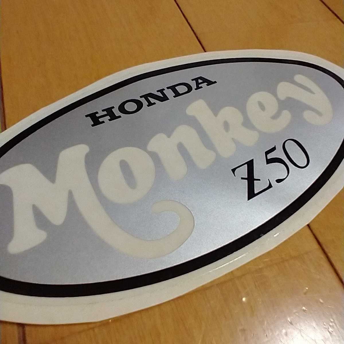 HONDA モンキー サイドカバー ステッカー ホンダ MONKEY Z50 Z50J AB27 シルバー クリアー 4mini 4ミニ 工具 ...