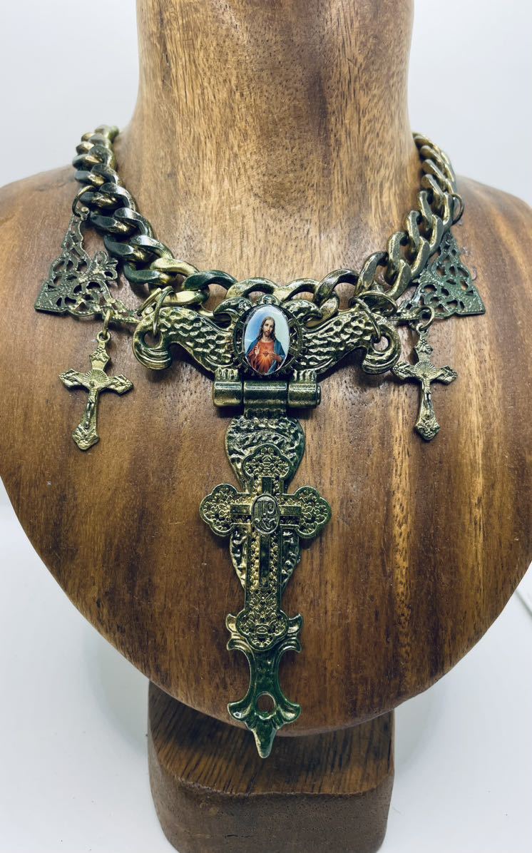 Jean-Paul GAULTIER ジャンポールゴルチェ/ビンテージCollection sample interior necklace antique color(ジャンポール・ゴルチエ ...