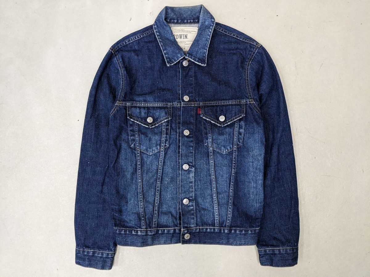 14 EDWIN エドウィン 503R 3rd型 デニムジャケット Gジャン メンズM ネイビーy703(ジャケット、上着)｜売買された ...