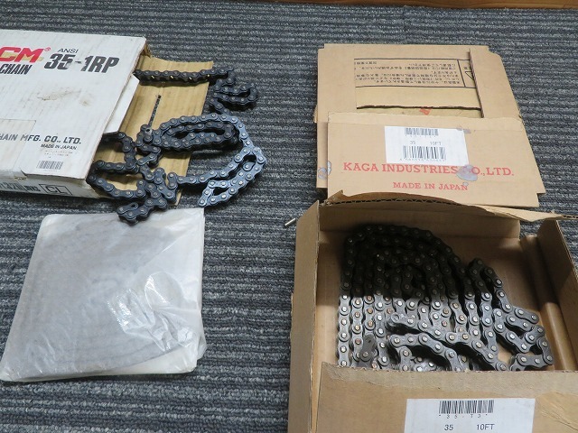 K OCM ローラーチェーン ANSI 35－1RP KCM35 320LINKs まとめ売り 現状品(工具、DIY用品)｜売買された ...