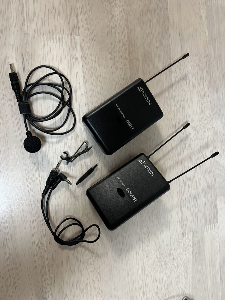 アツデン AZDEN 50BT 50UPR ワイヤレスマイク トランスミッター レシーバー(オーディオ機器)｜売買されたオークション情報、yahooの商品情報をアーカイブ公開 - オークファン ...